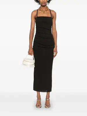 Nanushka Ruched Halterneck Midi Dress