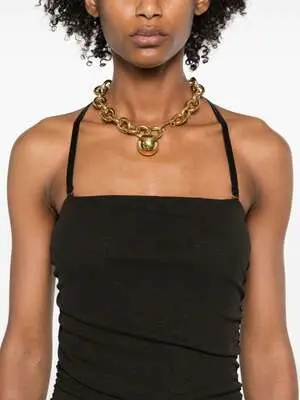 Nanushka Ruched Halterneck Midi Dress
