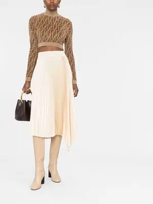 Fendi Intarsia-knit Logo Top