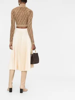 Fendi Intarsia-knit Logo Top