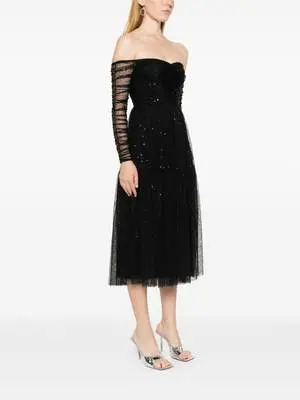 NISSA Mesh Midi Dress