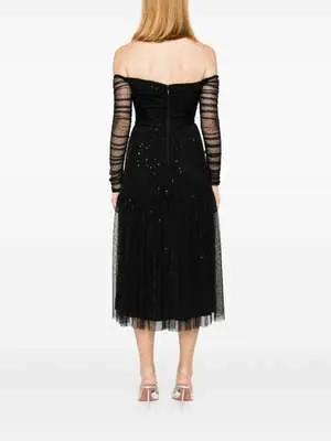 NISSA Mesh Midi Dress