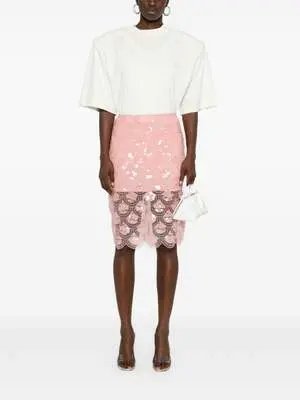 ROTATE BY BIRGER CHRISTENSEN Sequinned Pencil Skirt - Pink