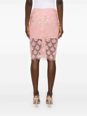 ROTATE BY BIRGER CHRISTENSEN Sequinned Pencil Skirt - Pink