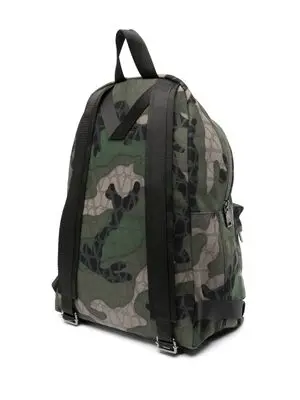 Valentino Garavani Camouflage Canvas Backpack