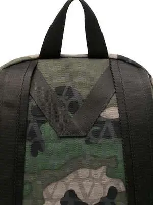 Valentino Garavani Camouflage Canvas Backpack