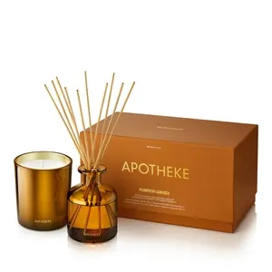 APOTHEKE Pumpkin Ginger Classic Candle 10.5 Oz. & Reed Diffuser 6.7 Oz. Set Exclusive
