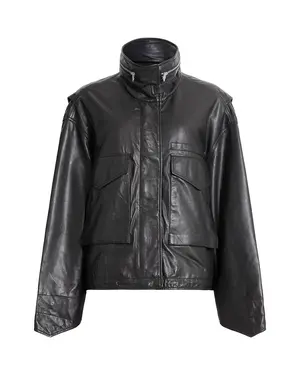 ALLSAINTS Clay Leather Jacket - Black