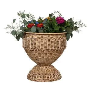 JULISKA Provence Rattan Medium Urn - Whitewash