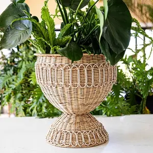 JULISKA Provence Rattan Medium Urn - Whitewash