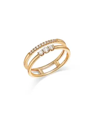 Bloomingdale'S Diamond Open Double Band Ring - Gold