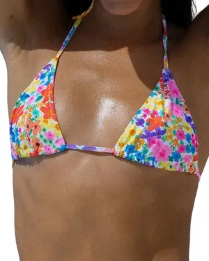 BRIGHT SWIMWEAR Bright Swimwear Nia Twisted Bandeau Bikini Top Sunset