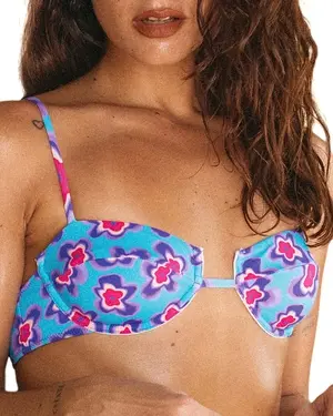 BRIGHT SWIMWEAR Lola Bikini Top - Groovy Garden