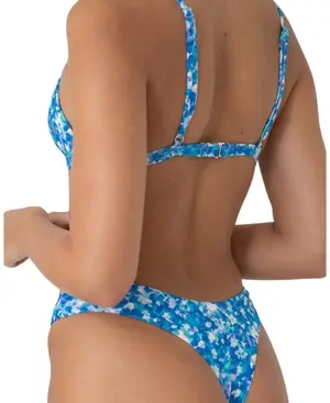 BRIGHT SWIMWEAR Bali Bikini Top - Aqua Floral