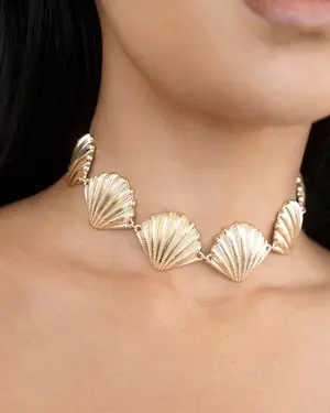 Ettika Scallop Shell Chain Necklace