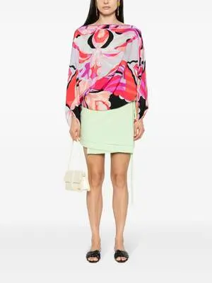 Emilio Pucci Geometric-print Silk Top