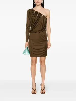 Emilio Pucci Asymmetric Draped Midi Dress