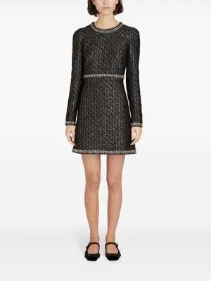 Giambattista Valli Tweed Curved Sequins Dress