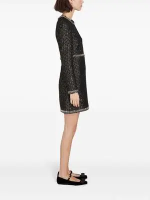 Giambattista Valli Tweed Curved Sequins Dress