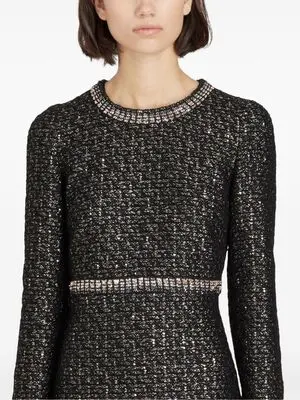 Giambattista Valli Tweed Curved Sequins Dress