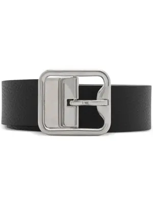 Burberry Reversible Leather B-buckle Belt - Blue