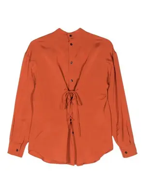 Colville Lace-up Crepe Blouse