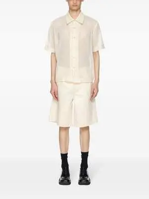 WON HUNDRED Cotton Straight-leg Shorts - Neutrals