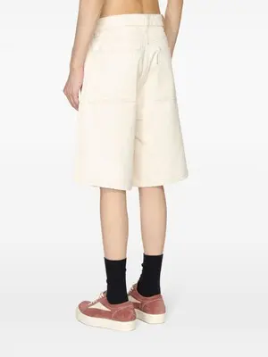 WON HUNDRED Cotton Straight-leg Shorts - Neutrals
