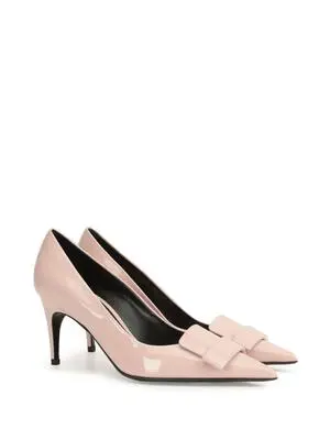 SERGIO ROSSI 75mm Laminated Leather Pumps - Pink