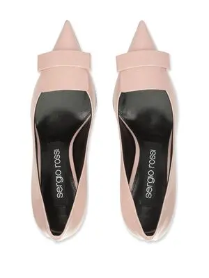 SERGIO ROSSI 75mm Laminated Leather Pumps - Pink