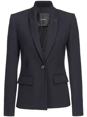 Pinko Shawl-lapel Twill Blazer