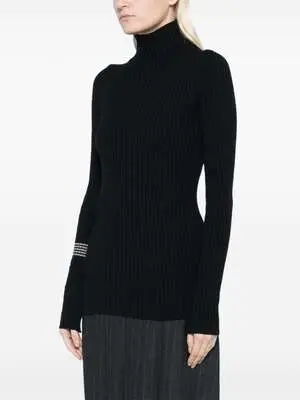 Y’s High-neck Ribbed-knit Top