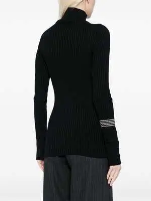 Y’s High-neck Ribbed-knit Top