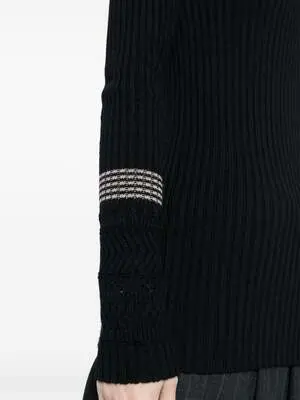 Y’s High-neck Ribbed-knit Top