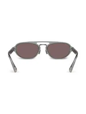 Brunello Cucinelli Oval-frame Sunglasses - Grey