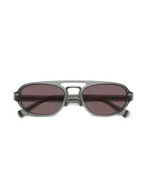 Brunello Cucinelli Oval-frame Sunglasses - Grey