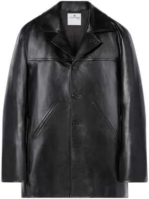 COURREGES Notched-lapel Tailored Leather Jacket