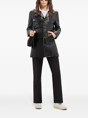 COURREGES Notched-lapel Tailored Leather Jacket