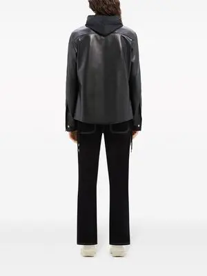 COURREGES Patch Pocket Leather Shirt