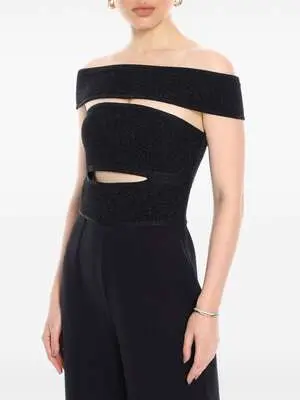 Herve Leger Lila Off-shoulder Jumpsuit