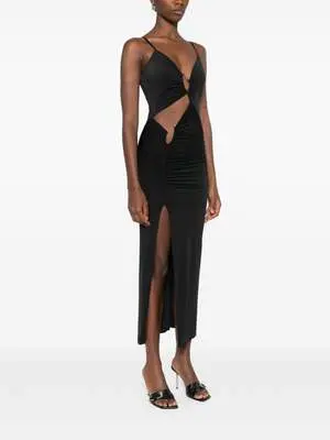 NISSA Cut-out Midi Dress - Black