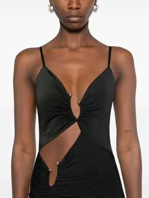 NISSA Cut-out Midi Dress - Black