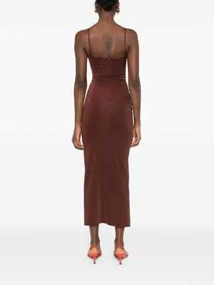 NISSA Cut-out Midi Dress - Brown