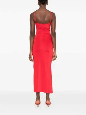 NISSA Cut-out Midi Dress - Red