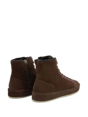 GIUSEPPE ZANOTTI City Suede High-top Sneakers - Brown