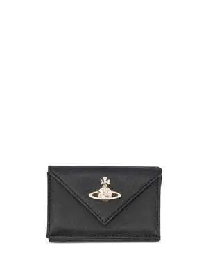 VIVIENNE WESTWOOD Envelope Leather Wallet - Black