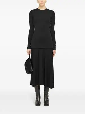 JIL SANDER Layered-design Midi Dress - Black