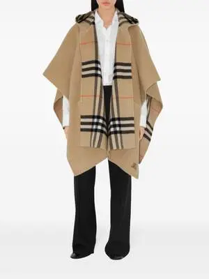 Burberry Reversible Check Hooded Cape - Neutrals