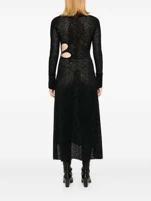 Victoria Beckham Floral Embroidery A-line Dress