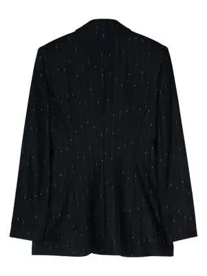 GENNY Pinstriped Blazer - Blue